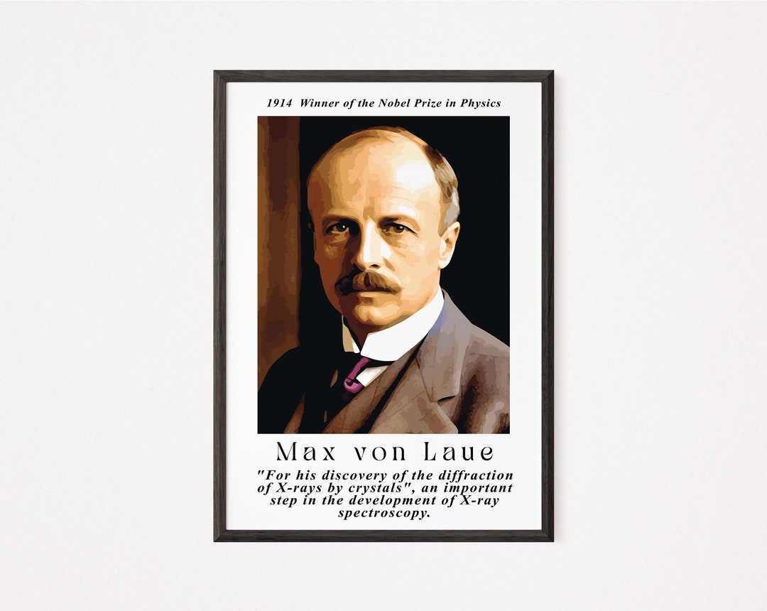 Max Von Laue Nobel Physics Poster: X-ray Diffraction Art (digital ...