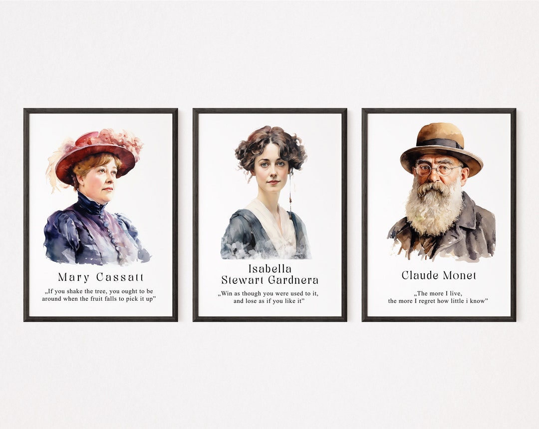 Impressionism Icons Digital Portraits - Monet, Gardner, Cassatt ...