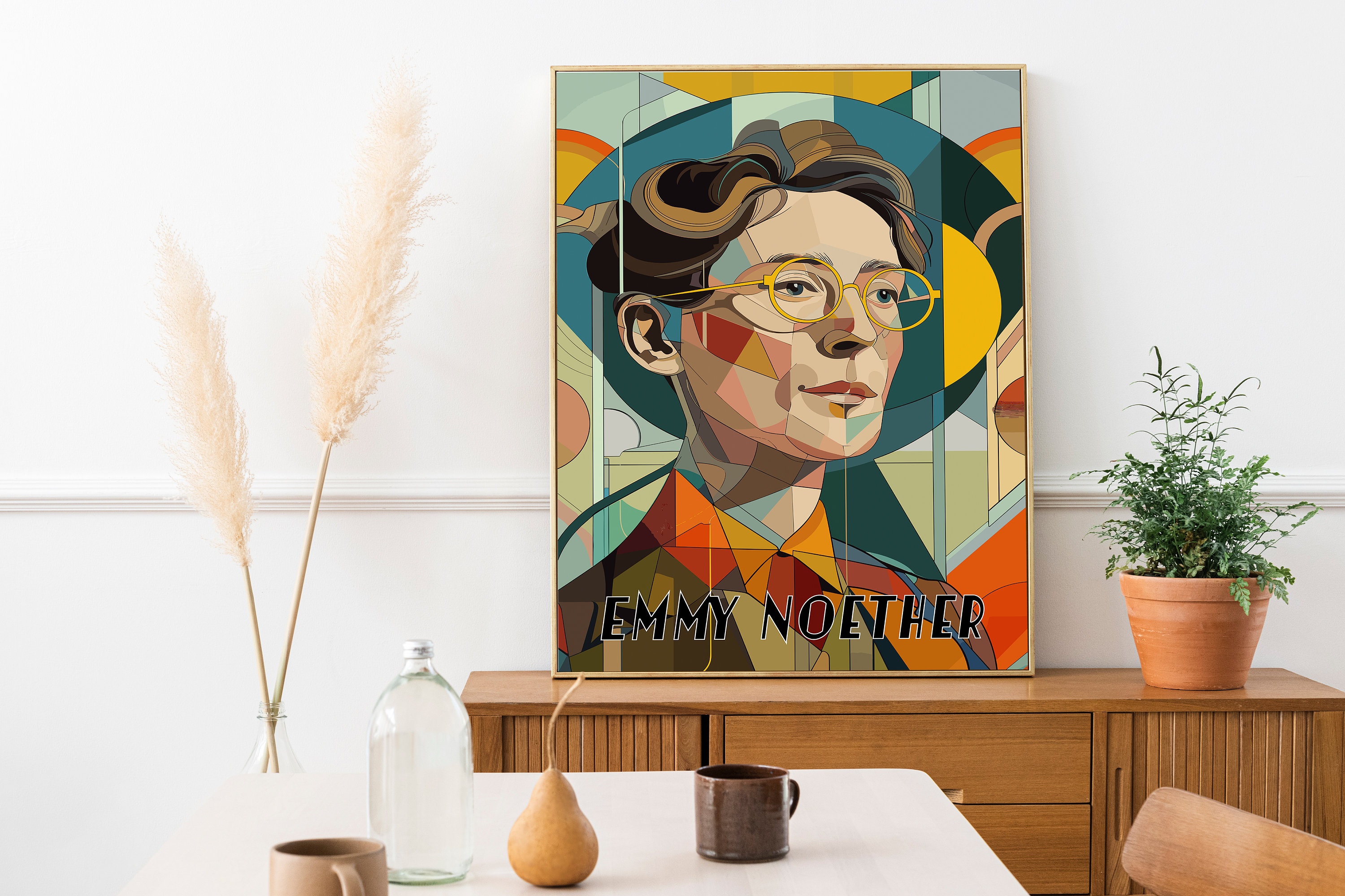 Emmy Noether Art Deco Portrait | the Iconic Mathematician | Wall Art ...