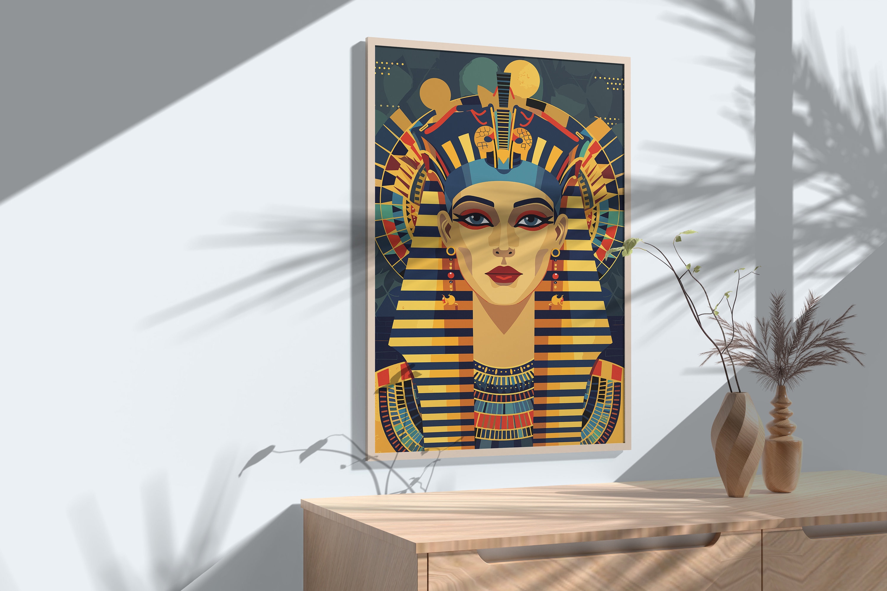 Cleopatra Art Deco Portrait | Egyptian Queen History Poster (digital ...