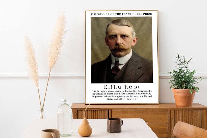 Elihu Root: 1912 Nobel Peace Prize Digital Poster - Home Decor - Wall ...