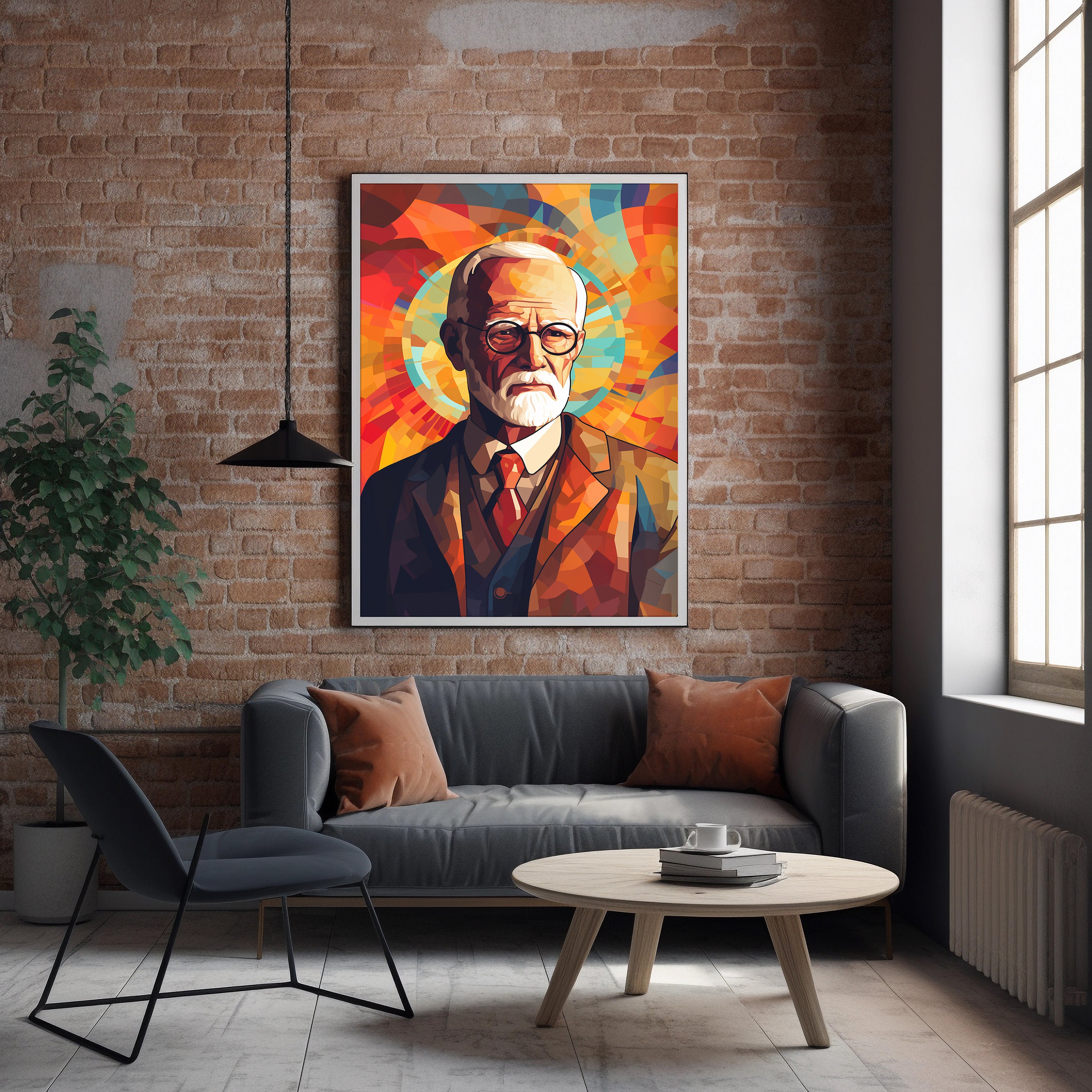 Sigmund Freud Art Deco Poster - Digital Download of Influential ...
