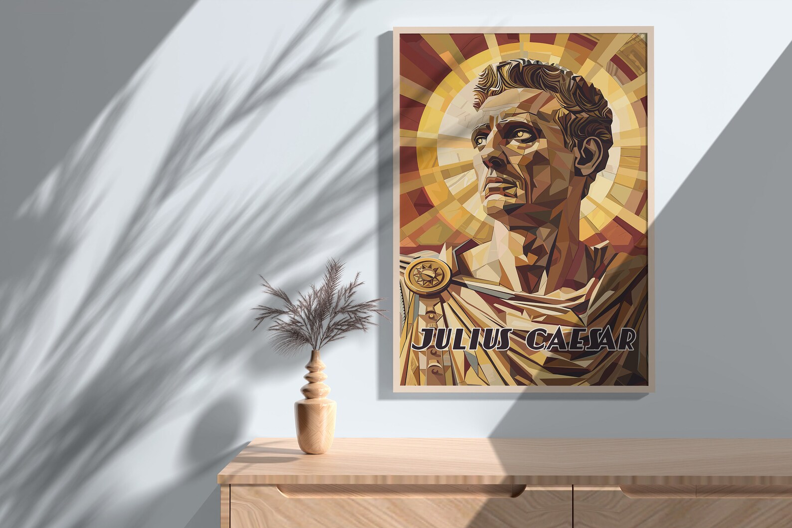 Julius Caesar Art Deco Portrait | Iconic Emperor | Wall Art | Home ...