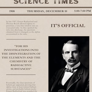Ernest Rutherford: 1908 Nobel Chemistry Digital Poster - Home Decor ...