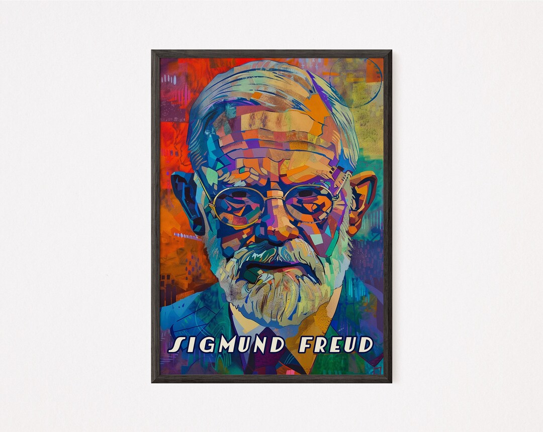 Sigmund Freud Art Deco Portrait | Iconic Psychologist | Wall Art | Home ...