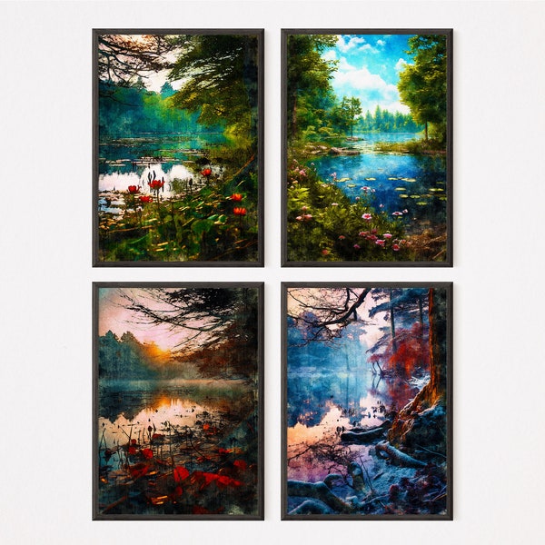 4 Seasons Paintings - Etsy