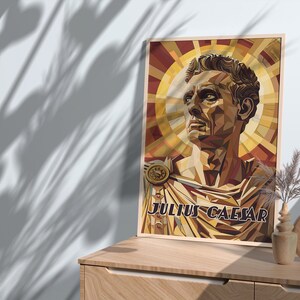 Julius Caesar Art Deco Portrait | Iconic Emperor | Wall Art | Home ...