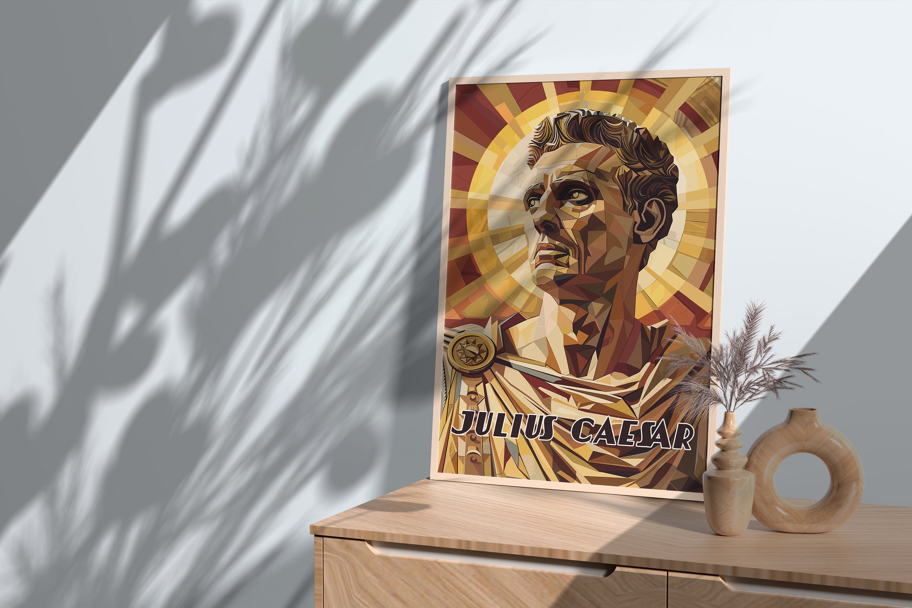 Julius Caesar Art Deco Portrait | Iconic Emperor | Wall Art | Home ...