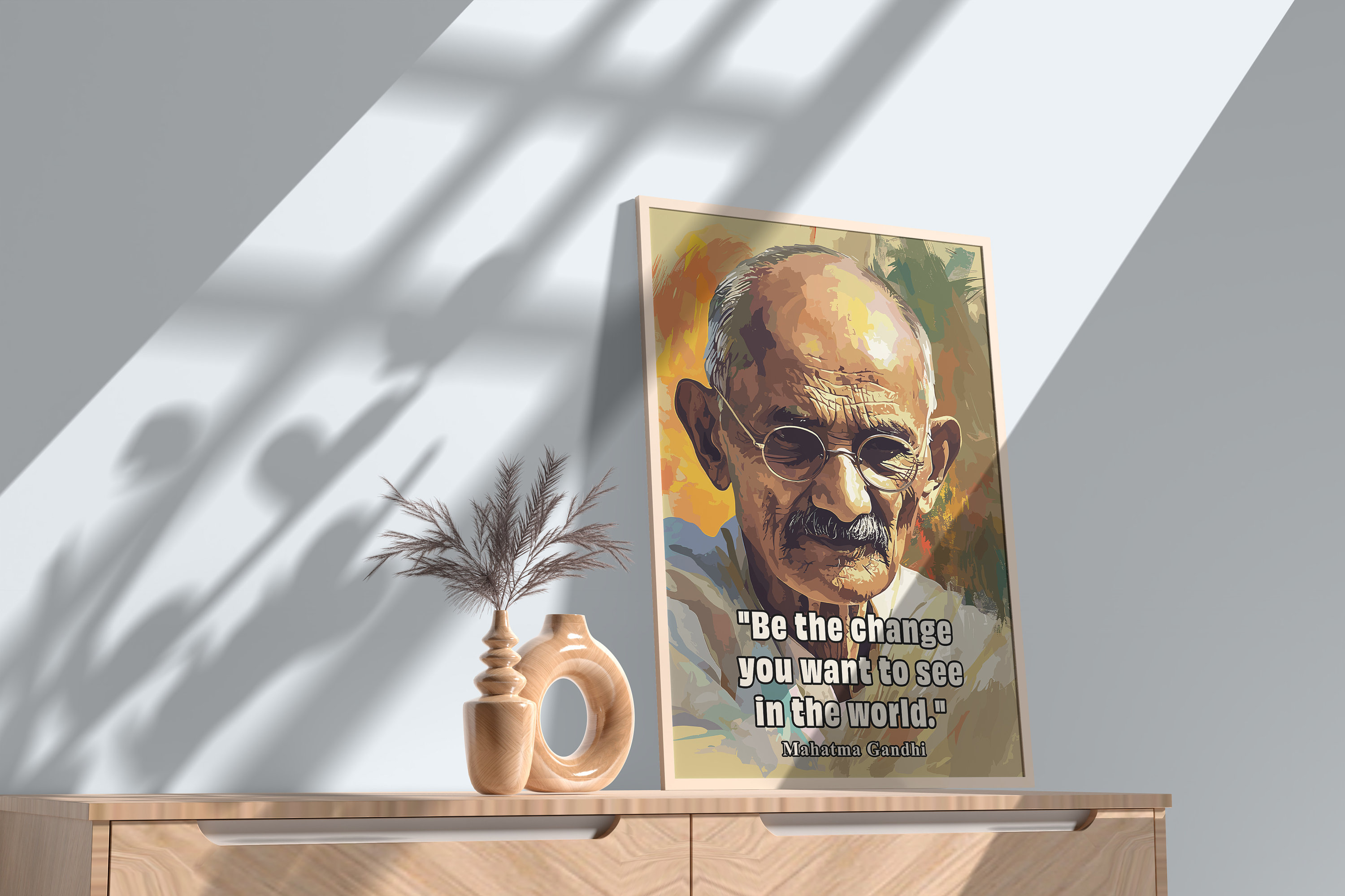 Mahatma Gandhi the History Icons Empowering Poster, Classrooms Art ...