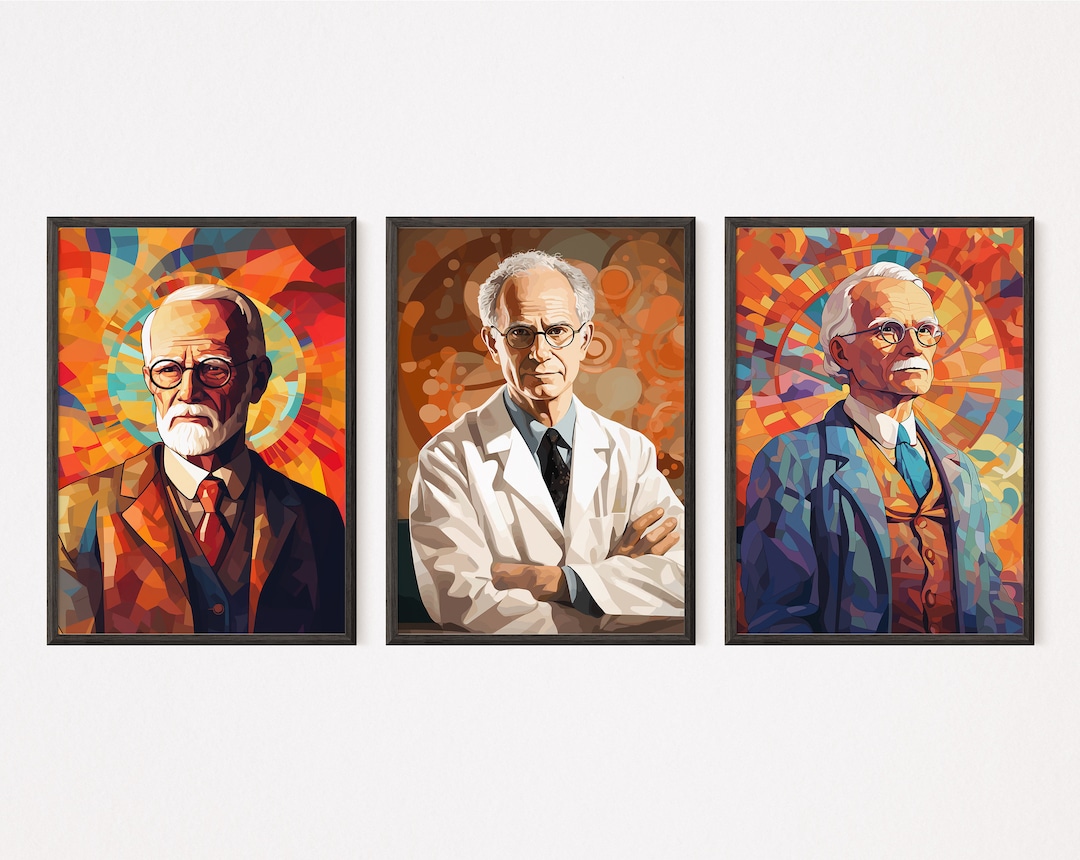 Art Deco Psychologists Digital Prints: B.F. Skinner, Carl Gustav Jung ...