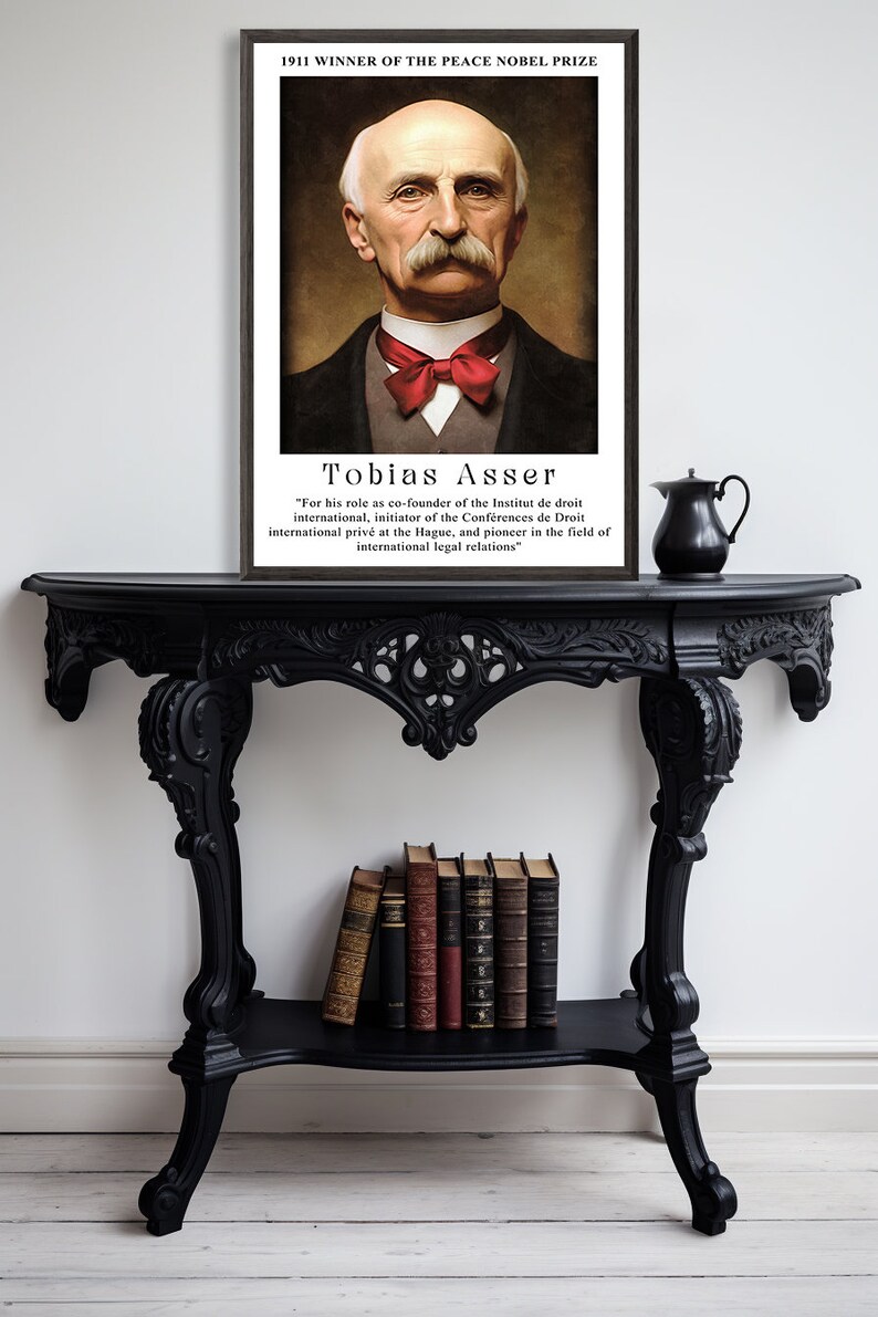 Tobias Asser: 1911 Nobel Peace Prize Digital Poster - Home Decor - Wall ...