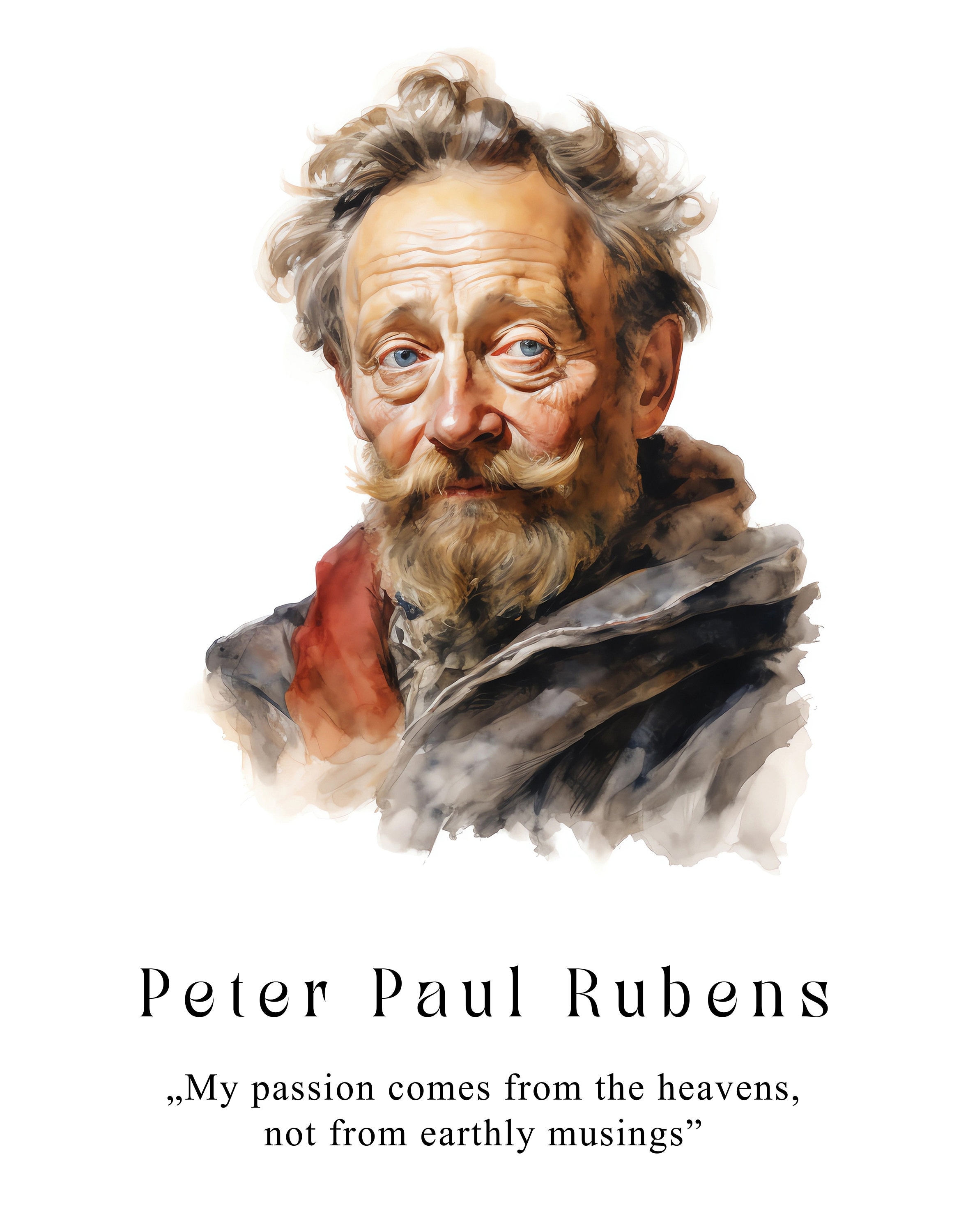 Paul Peter Rubens Motivational Portrait Digital Poster - Art Posters ...