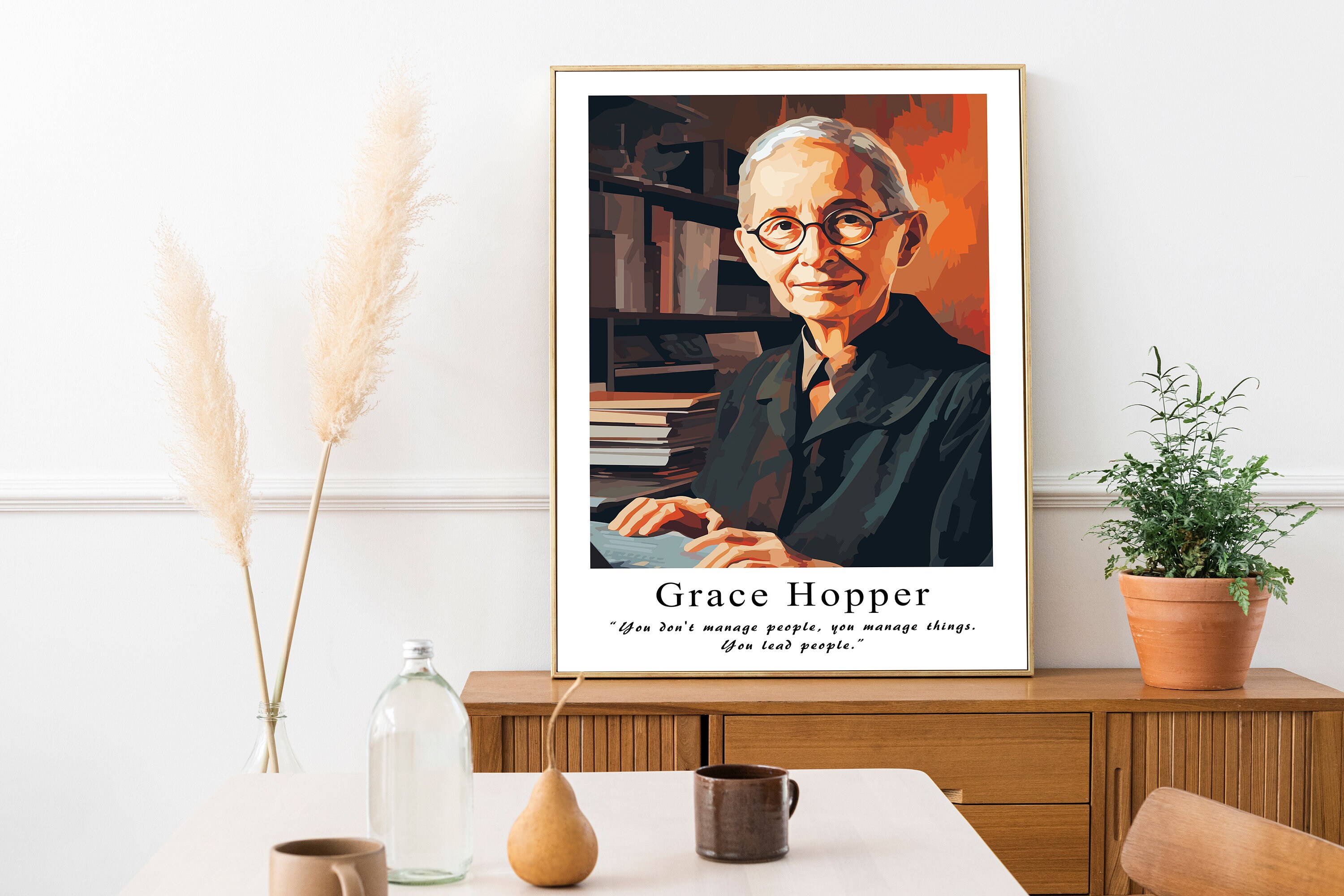 Grace Hopper Poster - Inspiring Quote - Digital Download for Tech ...