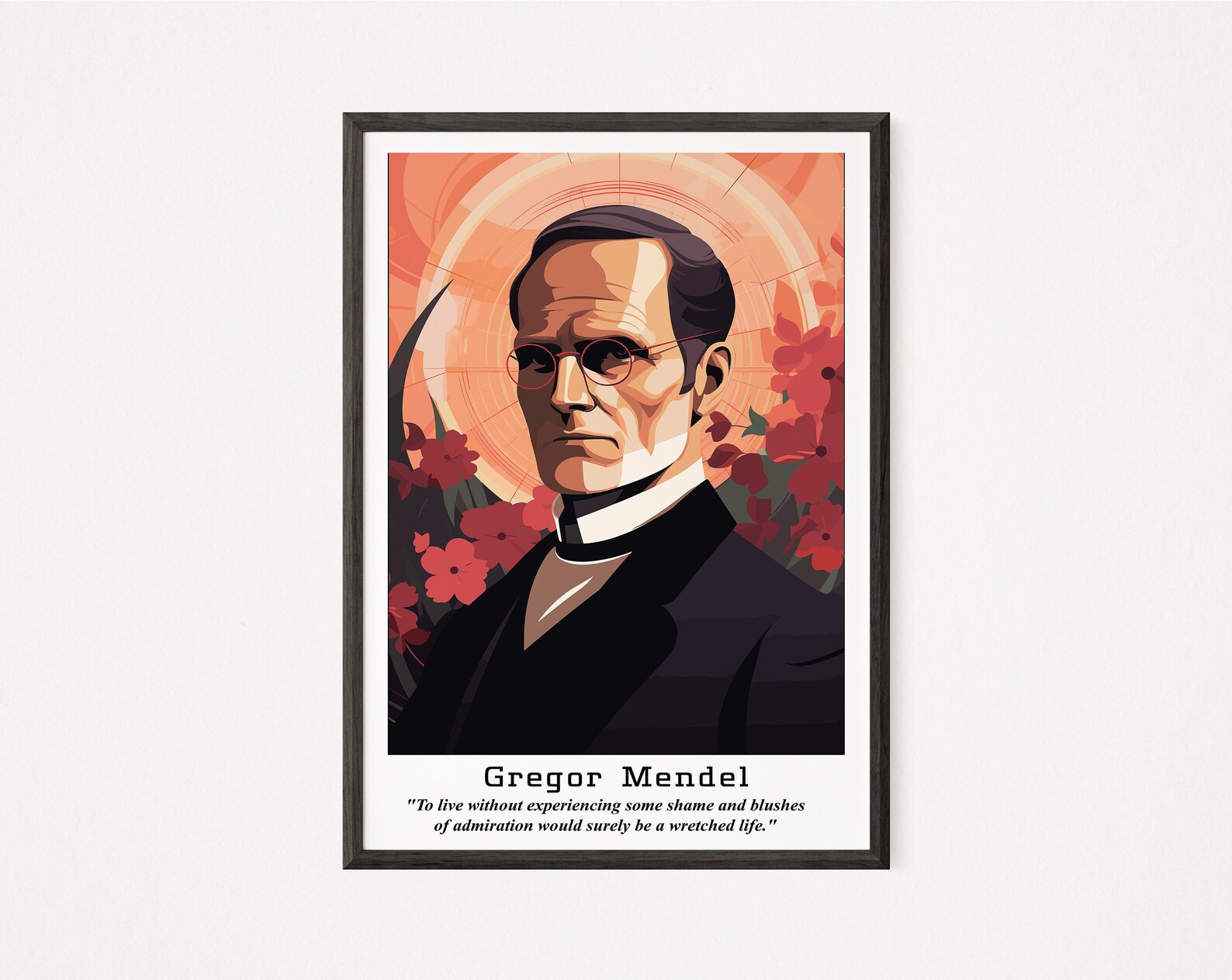 Gregor Mendel Genetics Poster - Digital Download Art | Biology Science ...
