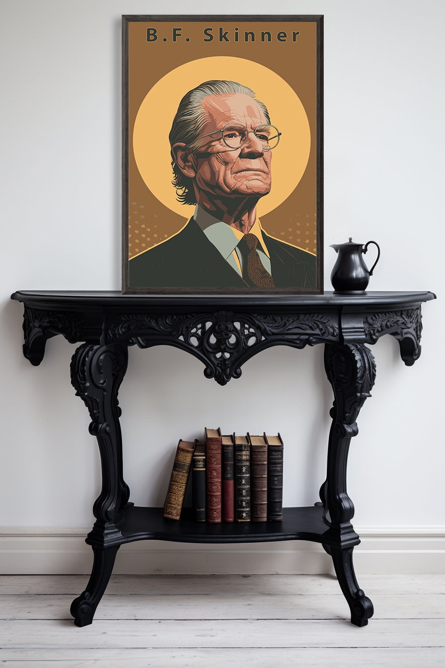 B.F Skinner Art Deco Portrait | American Psychology Icon | Art Deco ...