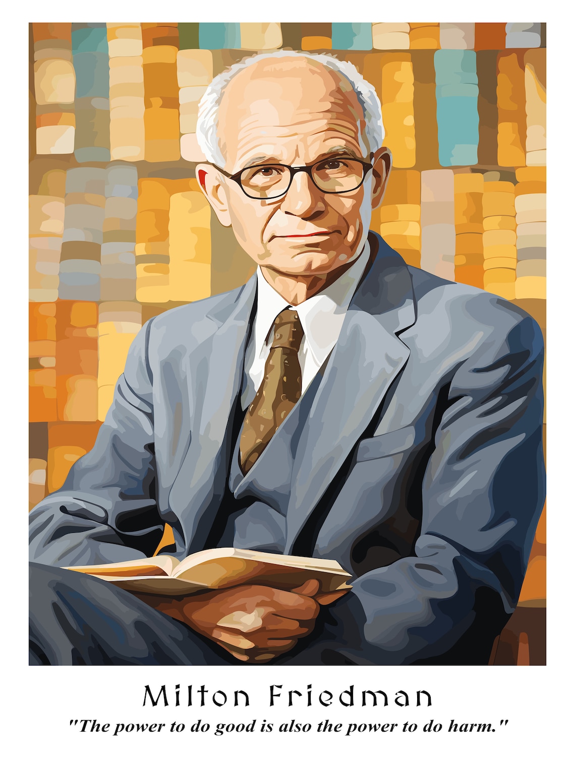 Iconic Economic Icons: Adam Smith, Keynes, Friedman - Art Deco Digital ...