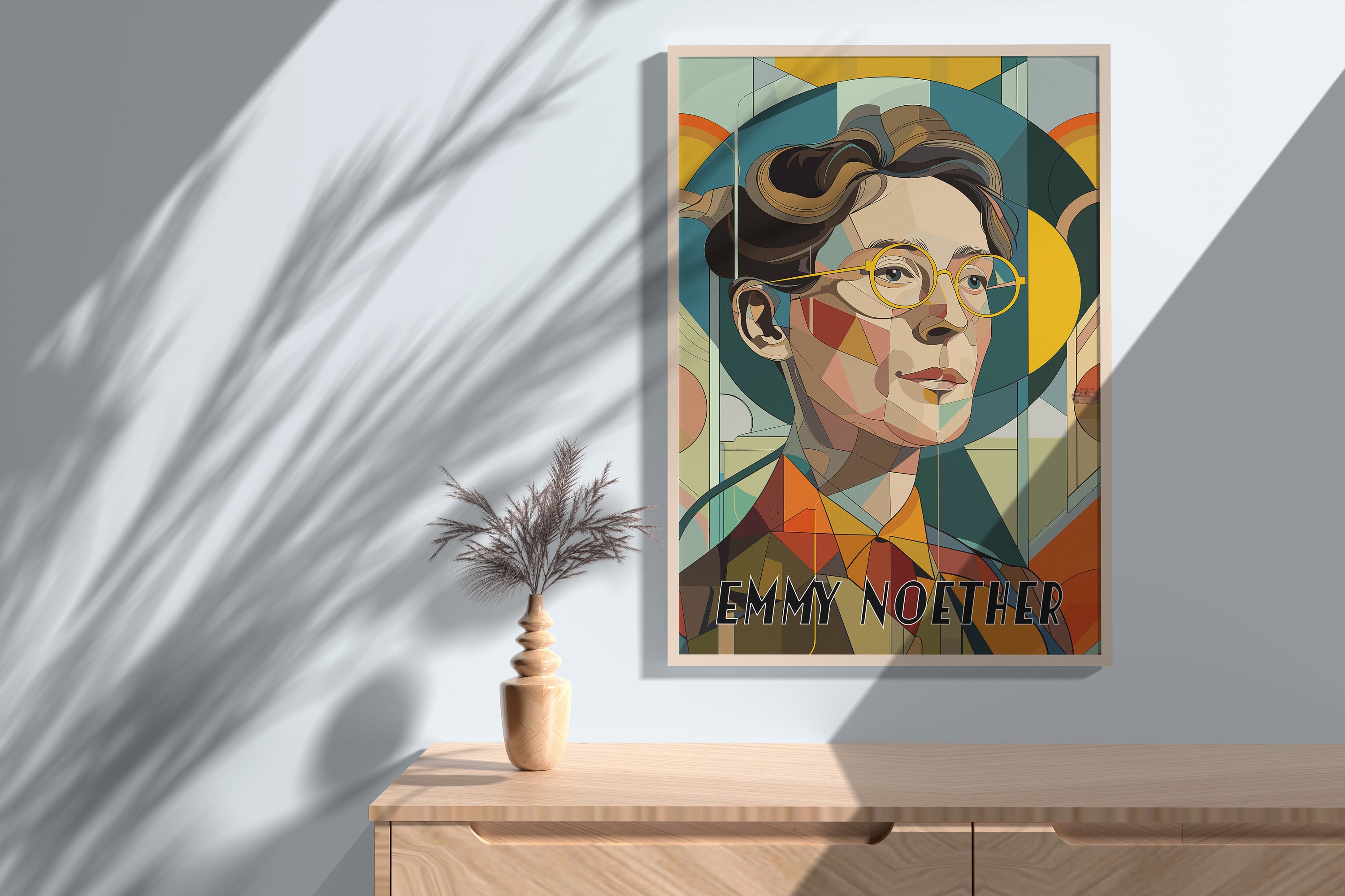 Emmy Noether Art Deco Portrait | the Iconic Mathematician | Wall Art ...