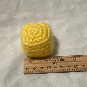 Soft Crocheted Yellow Squishy Blocks for Babies. (ten Pack). Made by ...
