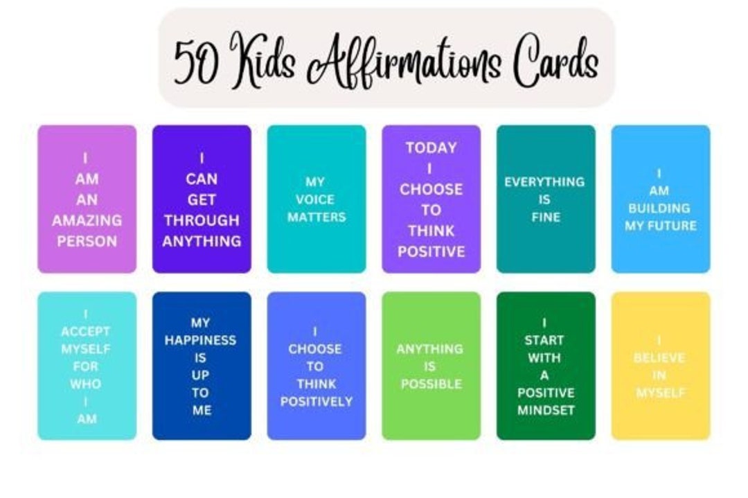 AFFIRMATION CARDS GROWTH Mindset Mental Health Cards Unique - Etsy