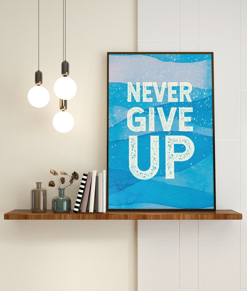 OCEAN Wall Art, MOTIVATIONAL Quotes, Inspiring Wall ART, Modern Digital ...