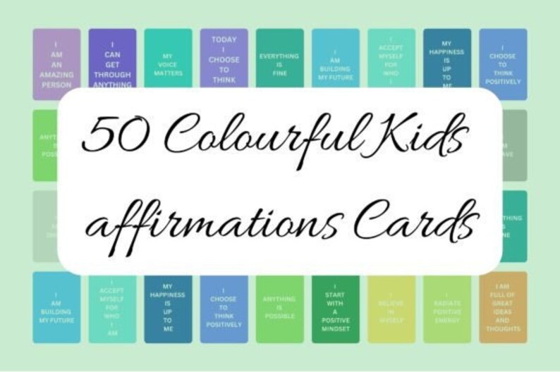 AFFIRMATION CARDS GROWTH Mindset Mental Health Cards Unique - Etsy