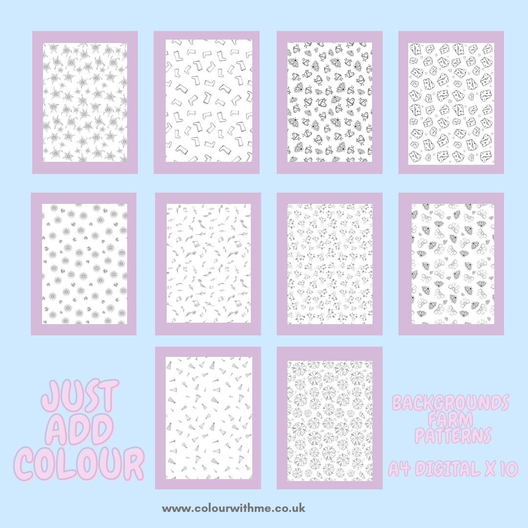 Printable Colour Your Own Patterns Pattern Coloring Sheets Cardmaking