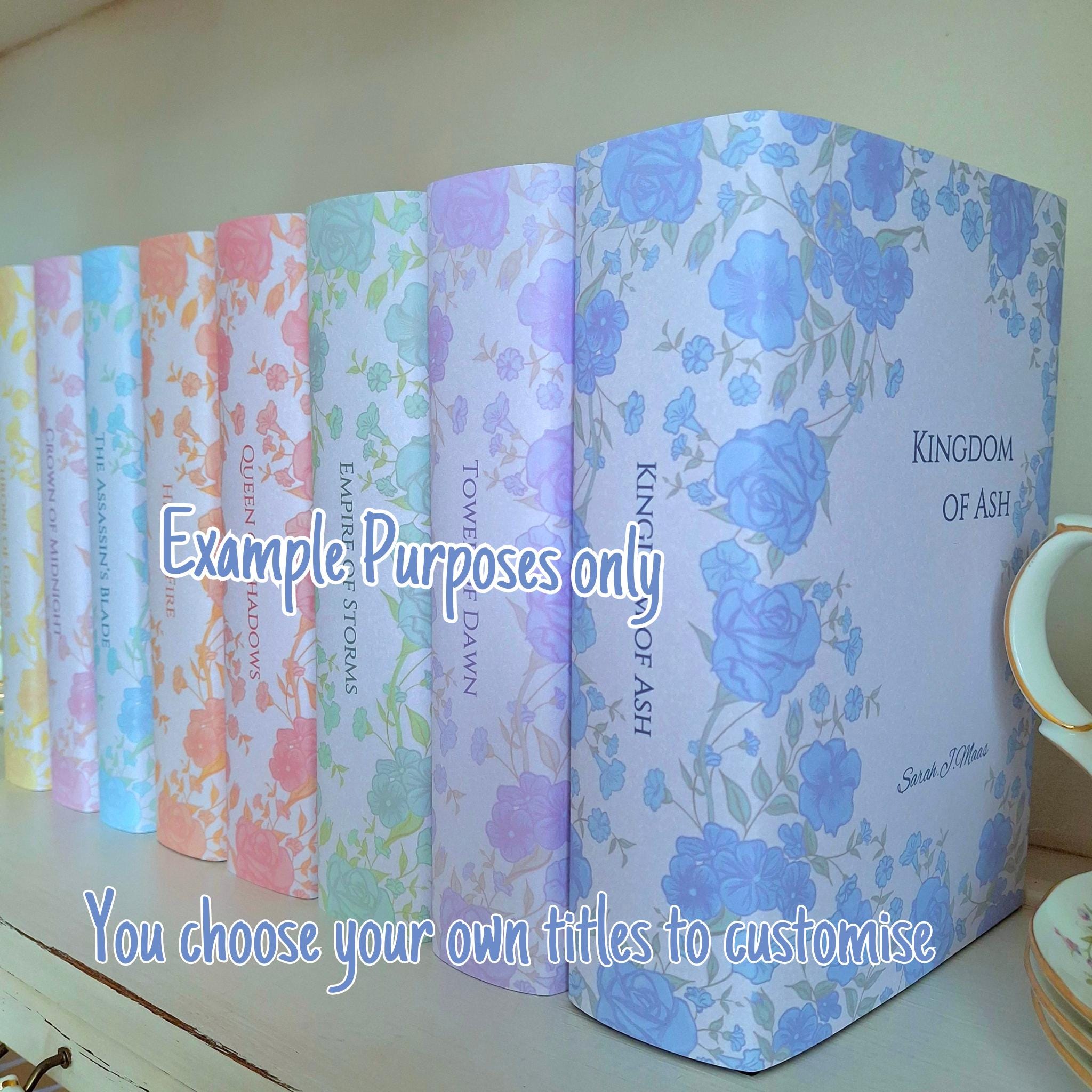 Custom Floral Book Dust Jacket Set: Colorful Book Decor - Etsy Australia