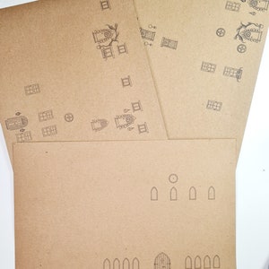 DIY Kraft Card Village Kit: Miniature Paper Houses - Etsy UK