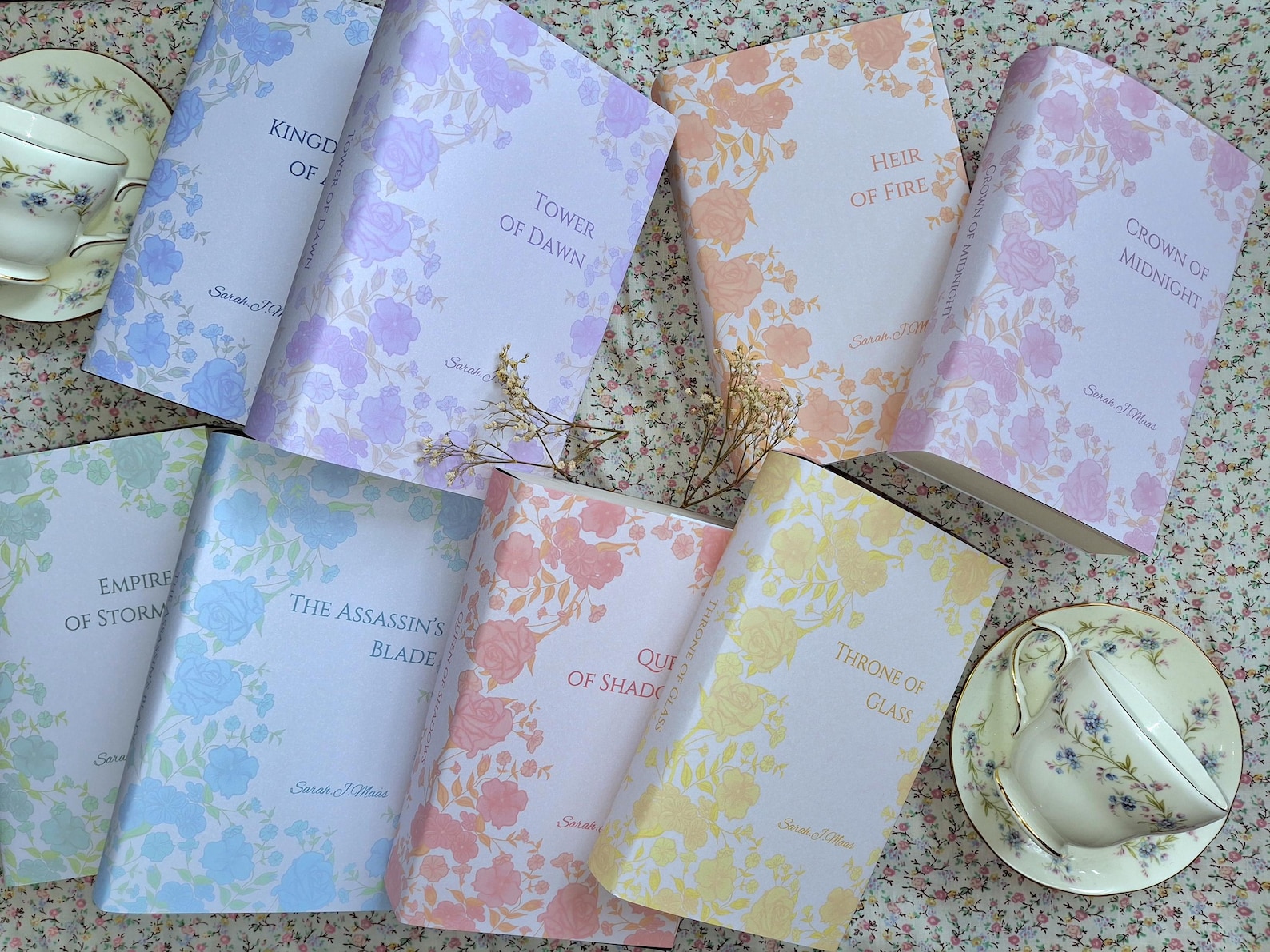 Printable TOG Floral Digital Download Decorative Book Dust Jacket Set ...