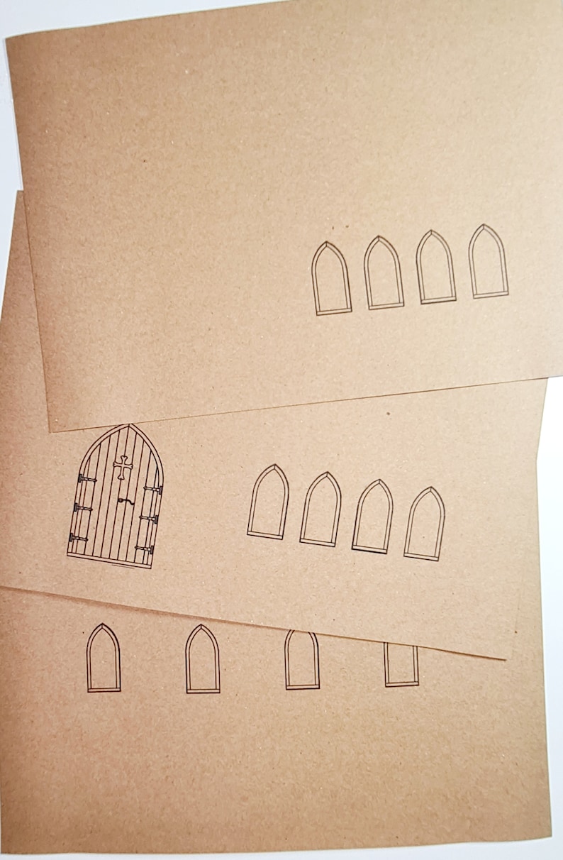 DIY Kraft Card Church Kit: Build Your Own Miniature Church (2 Pack) - Etsy