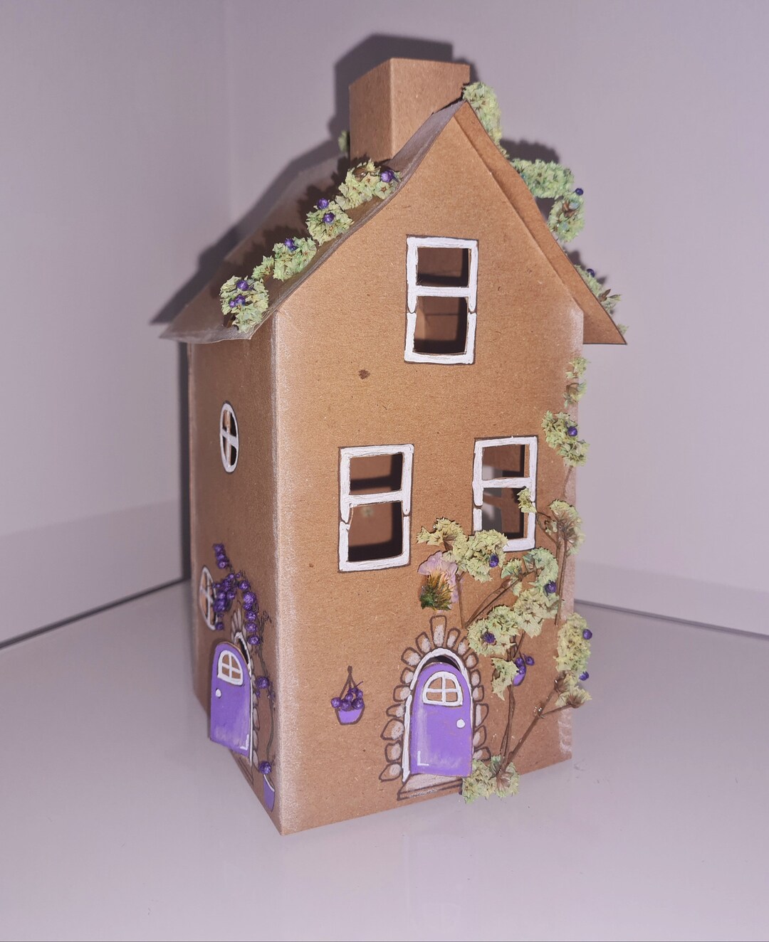 DIY Kraft Card Town House Kit: Miniature Paper Cottage (A4 Sheets) - Etsy