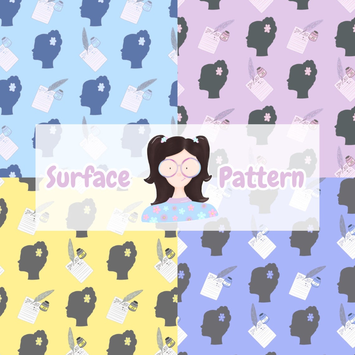 Bridgerton Inspired Pattern: Lady Whistledown Fabric Print (digital) - Etsy