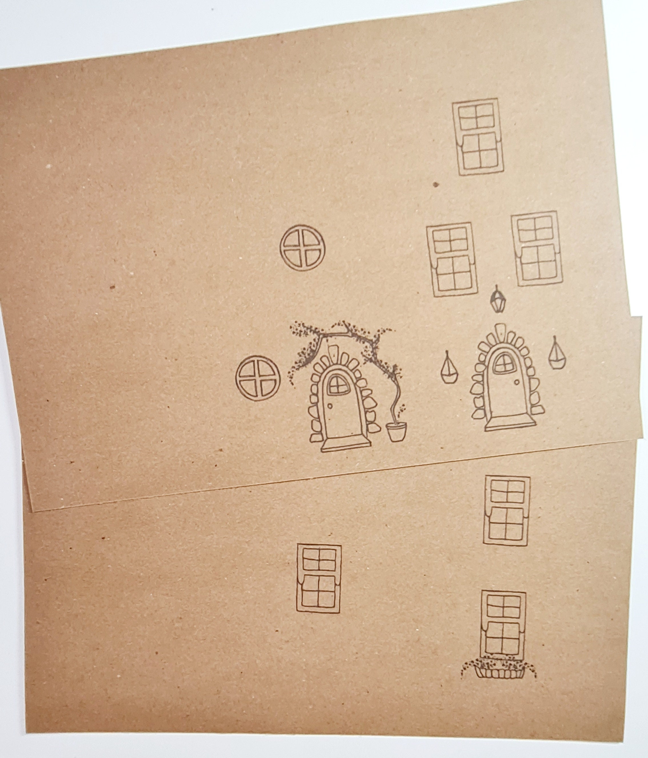 Make Your Own Paper Town House Card House Miniature Houses Make Your ...