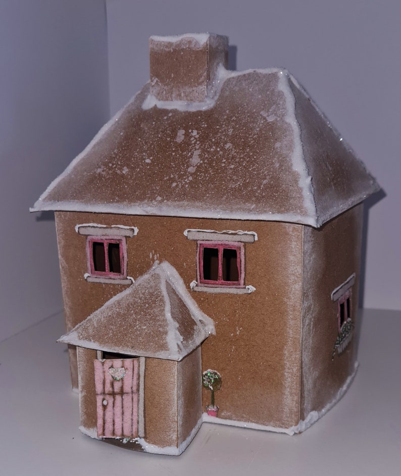 Make Your Own Paper Cottage Card House Miniature Houses Make Your Own ...