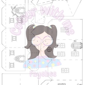 Printable Paper House Template Digital, Make Your Own Tiny Village. 4 ...