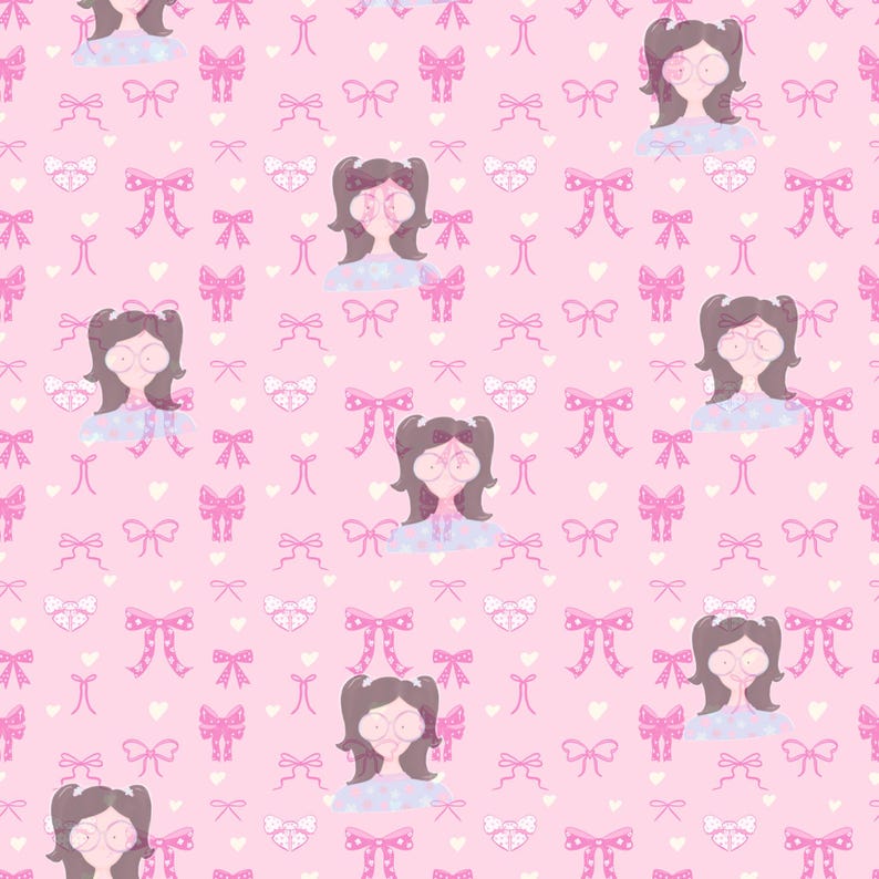 Cute Bow Surface Pattern, Seamless Fabric Print (digital Download) - Etsy