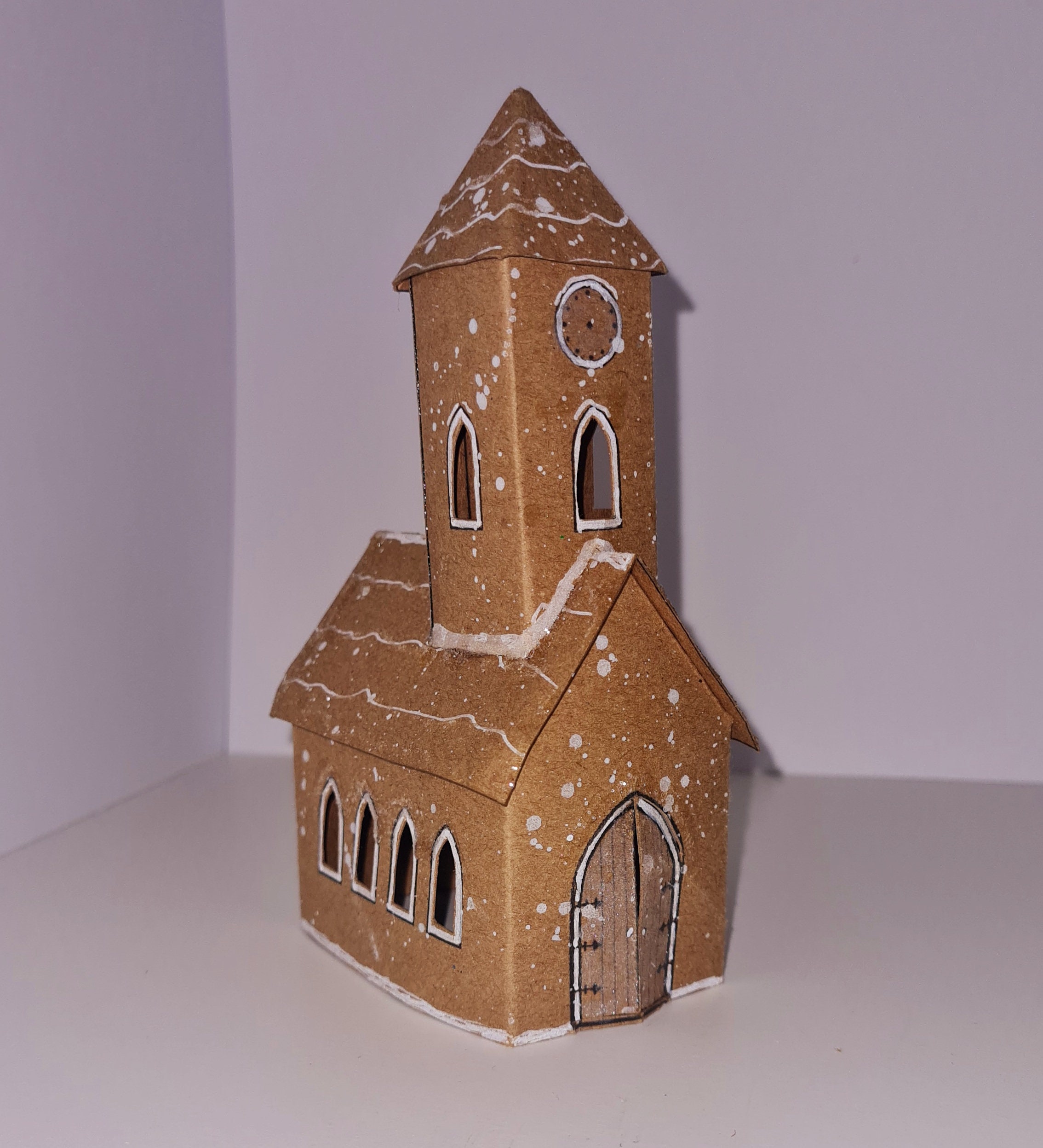 Cardboard Church Template Church SVG CUTTING FILES For Cricut / Putz