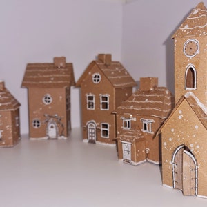 DIY Kraft Card Village Kit: Miniature Paper Houses - Etsy UK