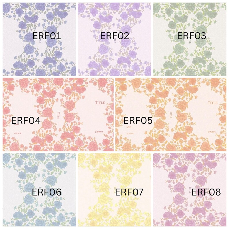 Custom Floral Book Dust Jacket Set: Colorful Book Decor - Etsy Australia