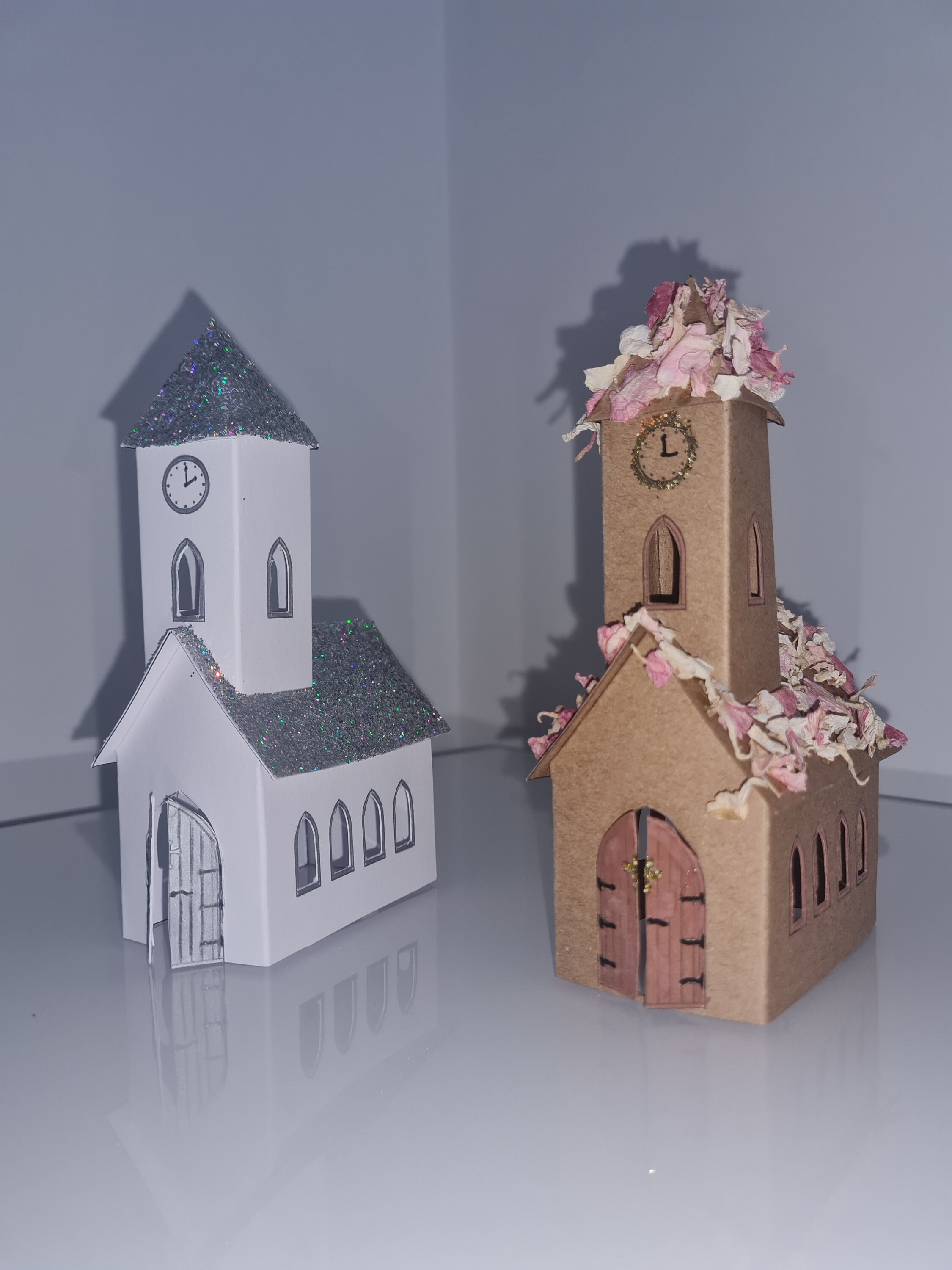 Make Your Own Paper Church Card Church Miniature Houses. Kraft Card ...