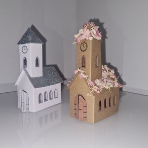 Make Your Own Paper Church- Card Church- Miniature Houses. Kraft Card ...