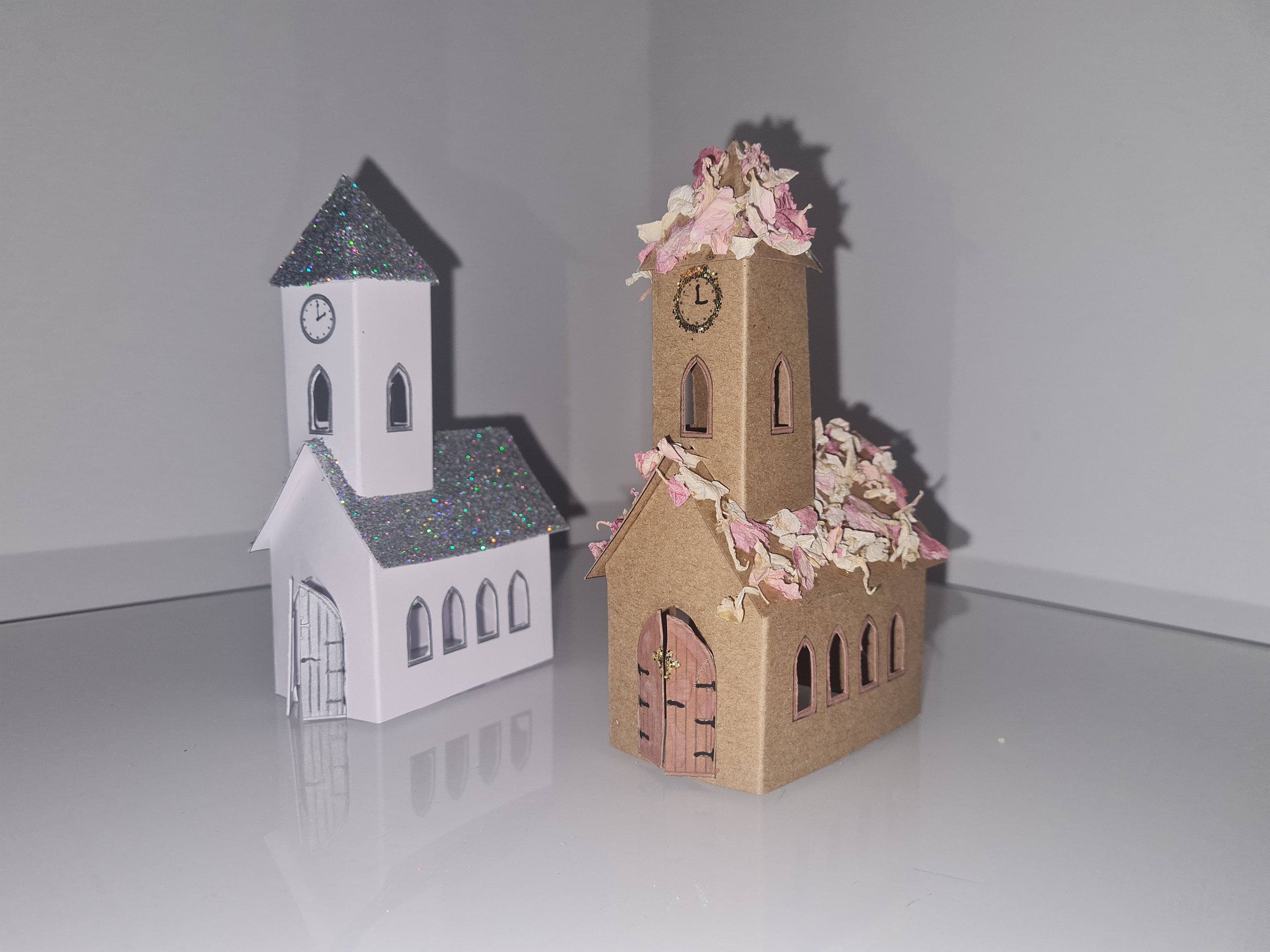 Make Your Own Paper Church Card Church Miniature Houses. Kraft Card ...