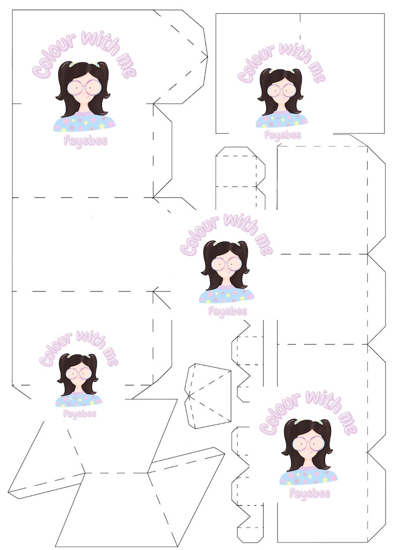 Printable Paper House Template Digital, Make Your Own Tiny Village. 4 ...
