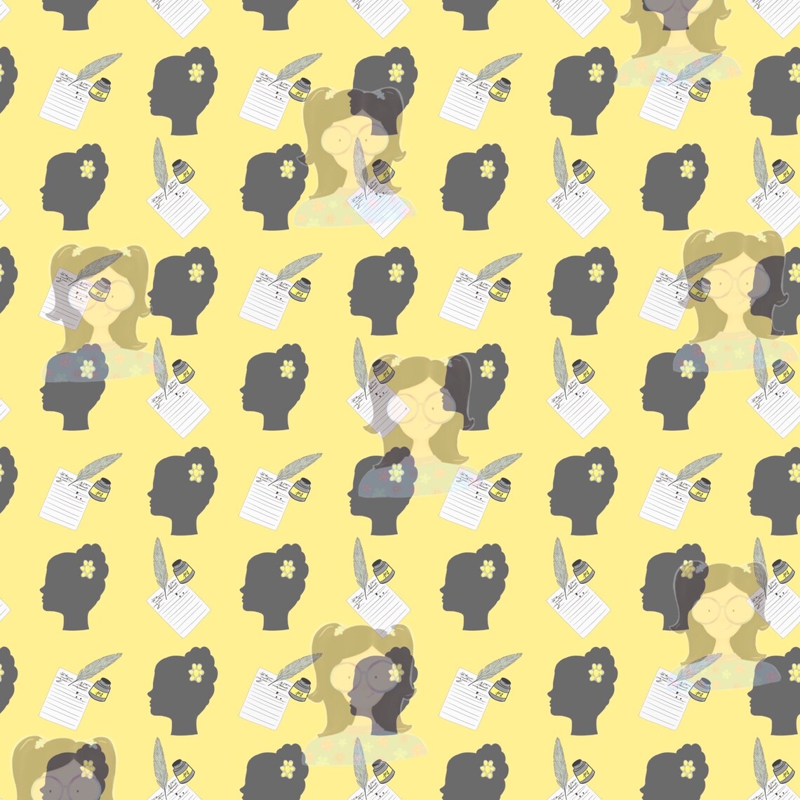 Bridgerton Inspired Pattern: Lady Whistledown Fabric Print (digital) - Etsy
