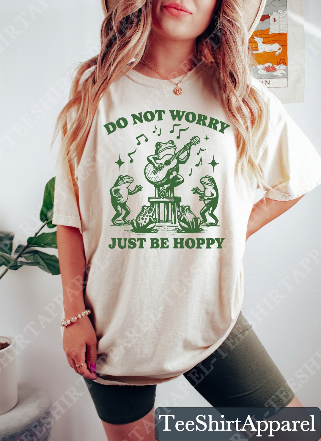 Frog Graphic Tee, Funny Frog Shirt, Meme Shirt, Do Not Worry Just Be ...