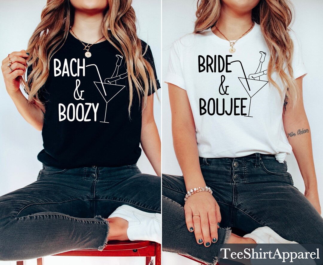 Bride Boujee Bach Boozy Shirt, Bachelorette Party Shirts, Wedding Gift ...