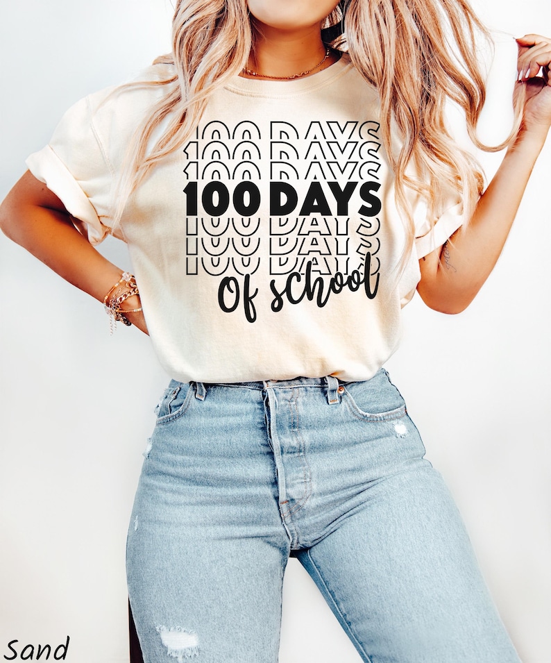100 Days of School Sweatshirt, 100th Day Shirts, Retro Teacher Gifts ...