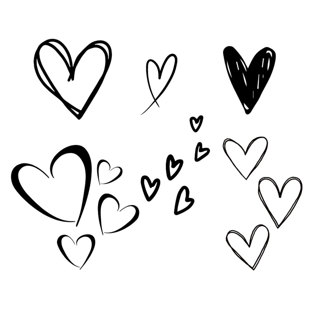 Heart Svg Bundle, Heart Svg, Open Heart Svg, Doodle Heart Svg, Love Svg ...