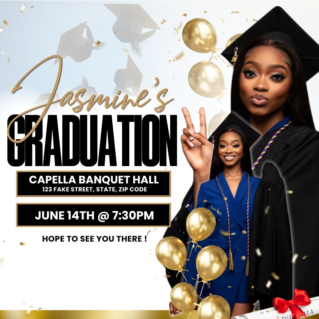 Canva Graduation Flyers - Etsy