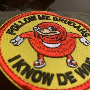 Ugandan Knuckles Follow Me I Know De Way Patch - Etsy